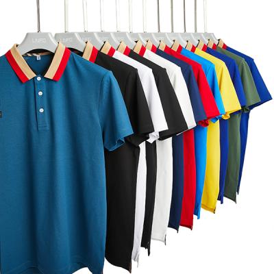 China Men's Short Sleeve Polo Shirt 100% Cotton Pique Knit OEM ODM 170-120g Custom for sale