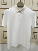 China Men's Summer Short Sleeve Knitted Polo Shirt Solid Color Anti Wrinkle Quick Dry 260G Fabric for sale
