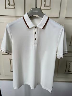 China Customizable Men's Summer Polo Shirt 100% Polyester Solid Pattern Short Sleeve Casual Slimming 180G for sale