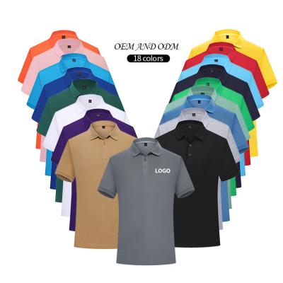 China Custom Cotton Men Short Sleeve Polo Shirts 230g Fabric Cotton Polyester Logo for sale