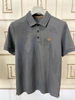China Men's 100% Cotton Summer Polo Shirt Short Sleeve Casual 3D Knitted 160g for sale