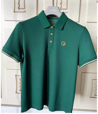 China Men's 100% Cotton Summer Polo Shirt Short Sleeve Casual 3D Knitted 160g for sale