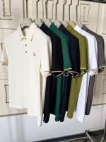 China Men's 100% Cotton Summer Polo Shirt Short Sleeve Casual 3D Knitted 160g for sale