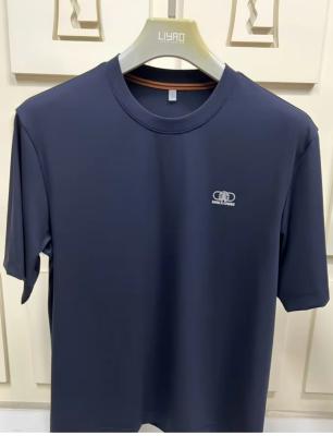 China Men's 100% Cotton Casual T-Shirt Breathable Quick Dry Oversized Short Sleeves 200g for sale