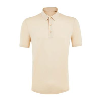 China Men's Quick Dry Golf Polo Shirt Custom Solid Color Loose Fit Knitted 215gsm OEM for sale