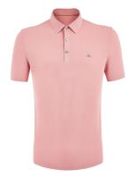 China Men's 65% Cotton 35% Polyester Knit Golf Polo Shirt Anti-Wrinkle Yarn Dyed Solid Pattern 210gsm for sale