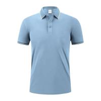 China Men's Quick Dry Golf Polo Shirt Custom Solid Color Knitted Loose Fit OEM 215G for sale