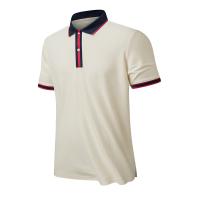 China Unisex Yarn Dyed Knitted Short Sleeve Polo Shirts Quick Dry 210gsm Custom Logo Uniform for sale