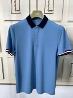 China Unisex Yarn Dyed Knitted Short Sleeve Polo Shirts Quick Dry 210gsm Custom Logo Uniform for sale