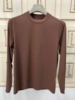 China Men's Casual Long Sleeve Modal Cotton Turtleneck T-Shirt 220gsm Knitted Blank Design for sale