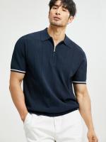 China Custom Men's Short Sleeve Woven Polo Shirt 220 GSM Anti-Pilling Polyester Cotton Solid Casual OEM for sale