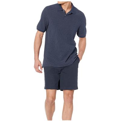 China Men's 100% Cotton Slim Fit Polo Shirt Short Sleeve Anti-Pilling 180gsm Solid Color Casual for sale