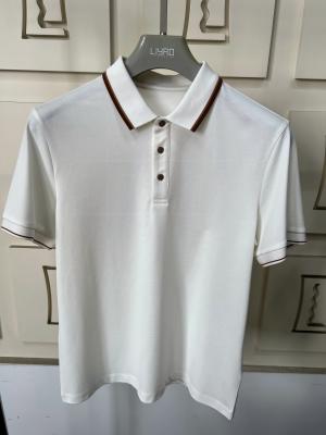 China Men's Custom Logo Quick Dry Knitted Polo Shirt 150gsm Short Sleeve Business Casual for sale