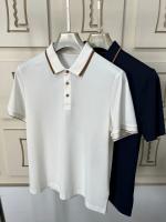 China Men's Custom Logo Quick Dry Knitted Polo Shirt 150gsm Short Sleeve Business Casual for sale