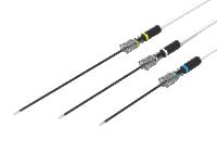 China 22G 50mm Curved RF Cannula 5mm Active Tip for Facet Joint RF Denervation for sale