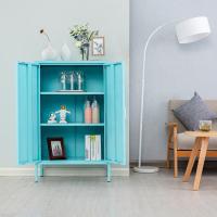 China Metal Storage Cabinet with 2 Mesh Doors and Stand Feet 1050x650x360mm for sale