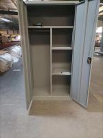 China Steel Two Doors Metal Wardrobe Locker H1850xW900xD450mm Knocked Down for sale