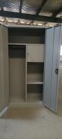 China Steel Two Doors Metal Wardrobe Locker H1850xW900xD450mm Knocked Down for sale