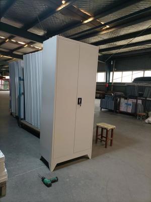 China Two Doors Metal Wardrobe Locker Steel Storage Cabinet for sale