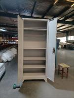 China Two Doors Metal Wardrobe Locker Steel Storage Cabinet for sale