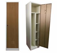China Single Door Steel Locker Wardrobe 450x500x1800mm Locking Design for Bedroom for sale