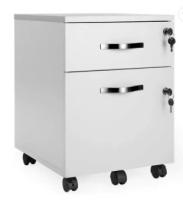 China Adjustable Rails 2 Drawers Locking Mobile File Cabinet Knock Down For Office for sale