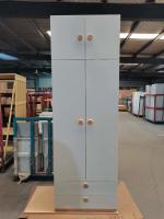 China Steel Metal Wardrobe Closet with Hanger Rod 1850x900x400mm Cold Rolled Steel for sale