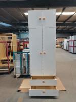China Steel Metal Wardrobe Closet with Hanger Rod 1850x900x400mm Cold Rolled Steel for sale