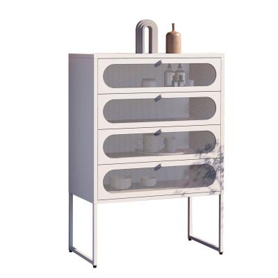 China 4 Layer lockable Metal Cupboard Environmental Powder Coated Steel Storage Cabinet for sale