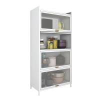 China 4 Layer lockable Metal Cupboard Environmental Powder Coated Steel Storage Cabinet for sale