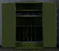 China Customized Metal Gun Safe Cabinet Army Green KD-090 W1100xD500xH1800mm for sale