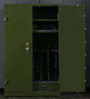 China Customized Metal Gun Safe Cabinet Army Green KD-090 W1100xD500xH1800mm for sale