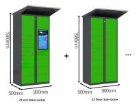 China H1980mm Outdoor Smart Electric Locker with 10inch Screen and Custom Door Sizes for sale