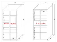 China H1980mm Outdoor Smart Electric Locker with 10inch Screen and Custom Door Sizes for sale