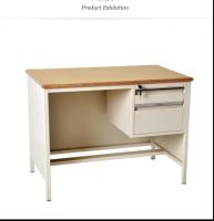 China Knock Down Structure Office Table Desk With 25mm Wooden Desktop for sale