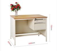 China Knock Down Structure Office Table Desk With 25mm Wooden Desktop for sale