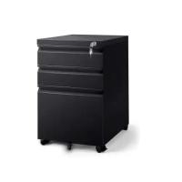 China Knocked Down 3 Drawer Steel Mobile Pedestal Drawers Humanized Anti Dumping for sale