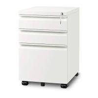 China Knocked Down 3 Drawer Steel Mobile Pedestal Drawers Humanized Anti Dumping for sale