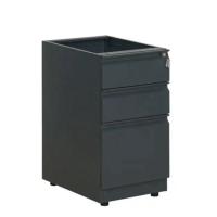 China 3 Drawer Steel Fixed Pedestal Filing Cabinet 0.7mm Cold Rolled Office Storage for sale