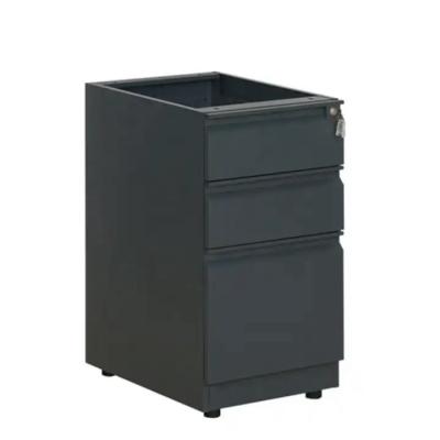 China 3 Drawer Steel Fixed Pedestal Filing Cabinet 0.7mm Cold Rolled Office Storage for sale