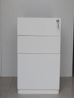 China 3 Drawer Steel Fixed Pedestal Filing Cabinet 0.7mm Cold Rolled Office Storage for sale