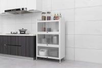 China Multilayer Metal Kitchen Steel Storage Rack Shelf  0.5-1.0mm Thickness for sale