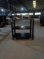 China OEM 3 Tier Metal Utility Rolling Cart Kitchen Storage Trolley 762x458mm 60kg Capacity for sale