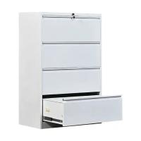 China Lateral Metal Steel Filing Cabinet 4 Drawer Lockable Legal Size 900x450x1331mm for sale