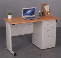 China Wood Integrated Metal Computer Desk 1200mm Office Furniture KD-151 for sale
