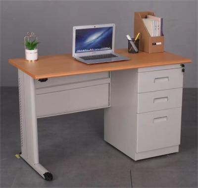 China Wood Integrated Metal Computer Desk 1200mm Office Furniture KD-151 for sale