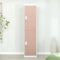 China 2 Doors Metal Locker Cabinet Vertical Standing With Hanger for sale