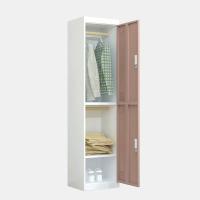 China 2 Doors Metal Locker Cabinet Vertical Standing With Hanger for sale