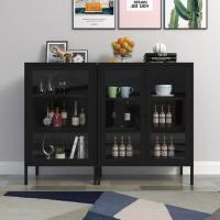 China SPCC Steel Corner Storage Cabinet Double Doors 0.5mm Thickness Custom Color for sale