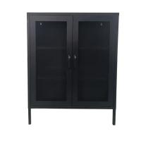China Steel Storage Cabinet 2 Mesh Doors 800x400x1015mm Cold Rolled Steel KD Structure for sale